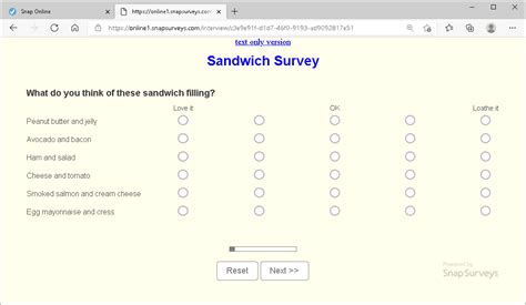 Laying Out A Grid Question For An Online Survey Snapsurveys