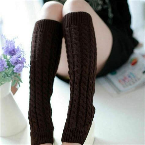 Women Ladies Winter Warm Leg Warmers Cable Knit Knitted Etsy Uk