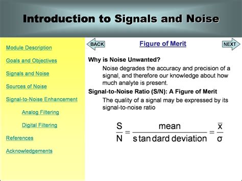 Introduction To Signals And Noise ELearning Module