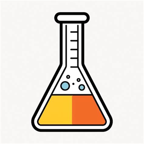 Colorful Chemistry Lab Flask Illustration Premium Ai Generated Vector