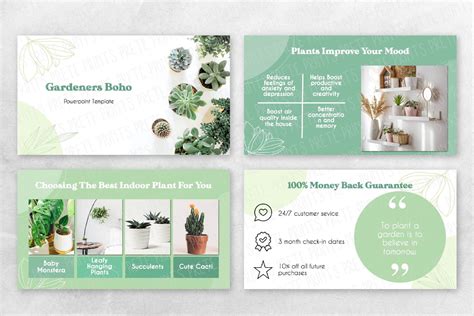 Gardeners Boho Powerpoint Template Graphic By PretePrints Creative