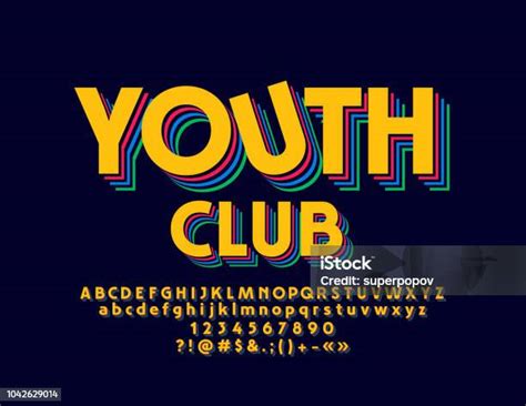 Vector Colorful Party Club Alphabet Stock Illustration Download Image