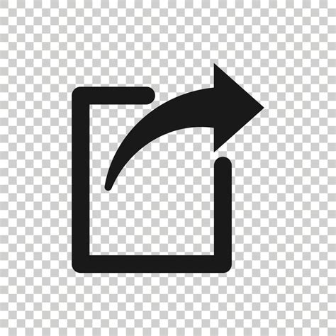 icono de botón compartir en estilo plano Ilustración de vector de