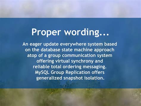 Mysql Group Replication Odp
