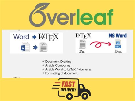 Word To Latex Conversion Using Overleaf File Conversion Pdf Upwork
