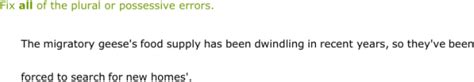 ixl identify and correct errors with plural and possessive nouns