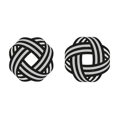 Premium Vector Striped Ribbon Circle In 3d Style Graphic Element Technology Round Vector