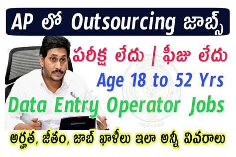 Ap Outsourcing Jobs 2023 Age 52 లోపు పరీక్ష లేకుండా శిశు సంక్షేమ శాఖ