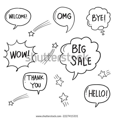 Set Doodle Sketch Style Hand Drawn Stock Vector Royalty Free