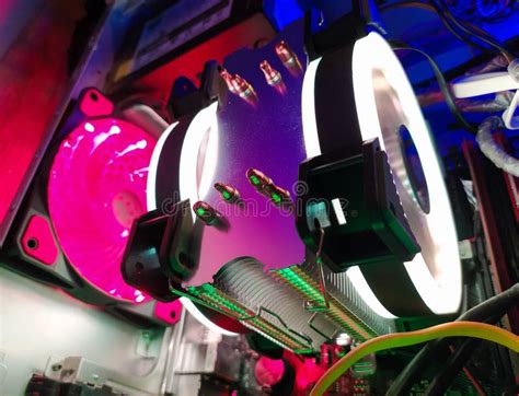 Modern Computer Air Cooling With Multi Colored Led Backlight Fans