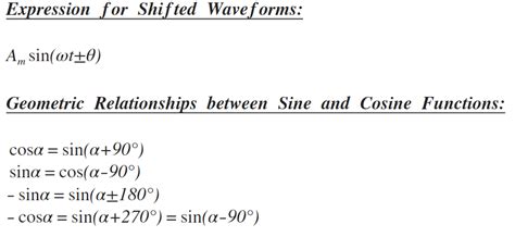 Ac Understanding Leadinglagging And Phase Shifting With
