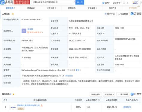 蓝黛科技于马鞍山成立传动机械子公司 知乎