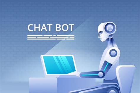 챗봇 개념 웹 사이트 또는 모바일 애플리케이션의 가상 지원 인공 지능 개념 삽화 프리미엄 벡터