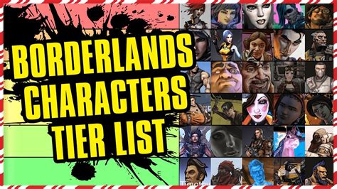 Borderlands Characters Tier List 25 Days Of Borderlands Day 8 Youtube