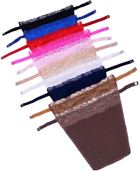 Hzyfp 10pcs Clip On Mock Camisole Snappy Cami With Lace Overlay Modesty