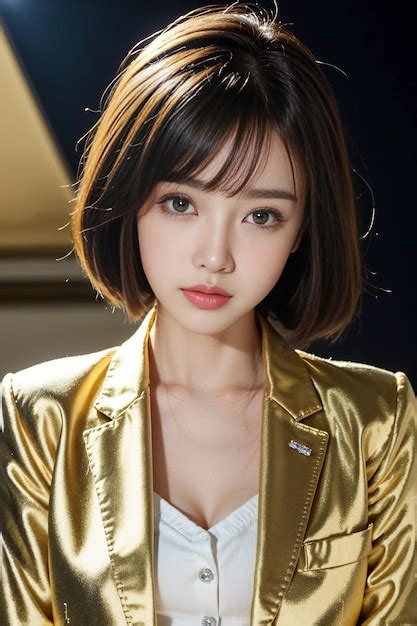 Premium Ai Image A Beautiful Girl In A Dress Is Looking At The Camera
