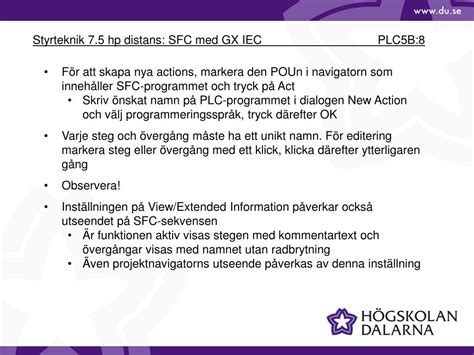 PPT Styrteknik Hp Distans SFC Med GX IEC PLC B PowerPoint Presentation ID