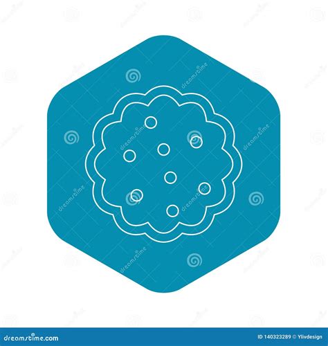 Cookies Icon Outline Style Stock Vector Illustration Of Fresh Chip