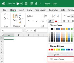 Fill Color In Excel Shortcut