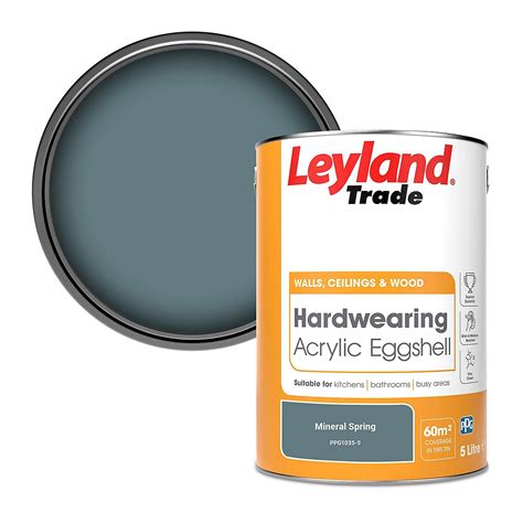 Leyland Trade Hardwearing Acrylic Eggshell Emulsion Paint Mineral