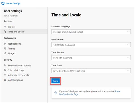 표준 시간대 변경 Azure Devops Services Microsoft Learn