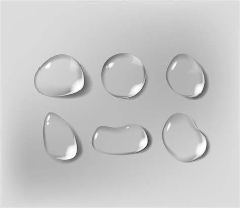 Premium Vector Realistic Transparent Water Drops Set
