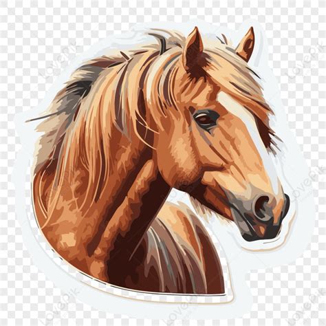 갈색 말 초상화 클립 아트와 스티커 일러스트 벡터상표 Png 일러스트 무료 다운로드 Lovepik