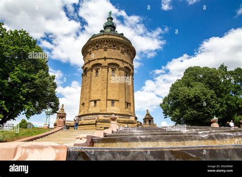 Mannheim Baden Wurttemberg Germany With His Popular Landmark The