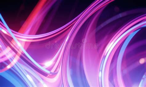 Vibrant Abstract Waves Of Pink And Blue Light Create Dynamic Visual Experience Evoking Sense Of