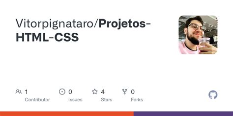 GitHub Vitorpignataro Projetos HTML CSS