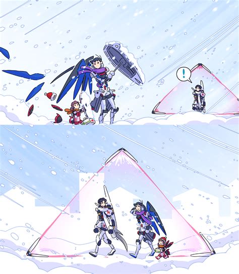 Uncle Nu Helping Shield His Nephews Art By Dtz1200wg Rgundam