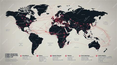 Stylized World Map Visualizing Global Connections And Data Flows