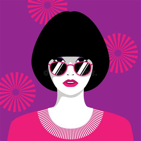 Beautiful Girl With Glasses Stock Vector Illustration Of People