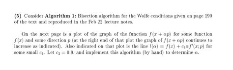 Solved 5 Consider Algorithm 1 Bisection Algorithm For The