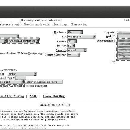 Bug Report Sample From Anvik And Murphy Download Scientific Diagram