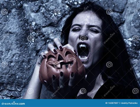 Vampire At A Moonlight Stock Image Image Of Possessed 16587007