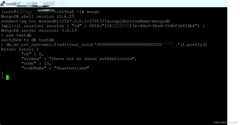 Mongodb报错：there Are No Users Authenticated Csdn博客