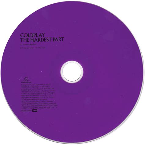 Car Tula Cd De Coldplay The Hardest Part Cd Single Portada