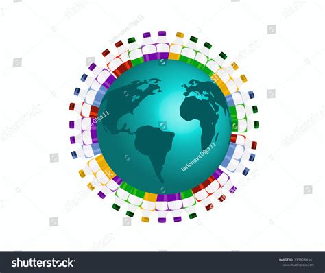 Plastic Bottles Globe Earth Stock Vector Royalty Free
