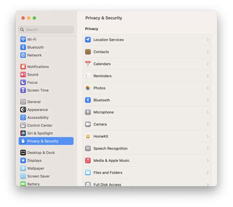 Ventura Settings Light Privacy Security 512 Pixels