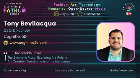Tony Bevilacqua Ceo And Founder Cognitive3d Gatherverse