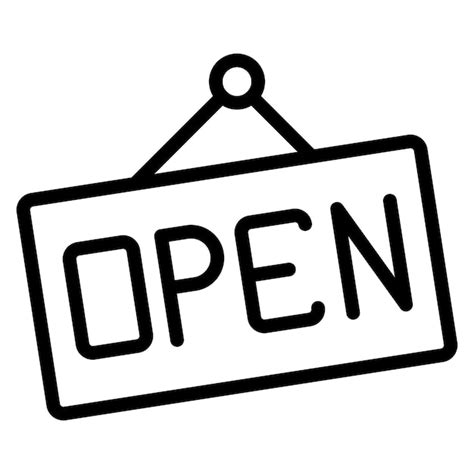 Premium Vector Open Sign Line Illustration