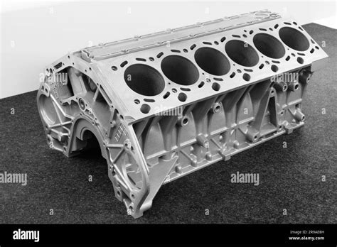 Cylinder Block Of Diesel Engine Repair Cylinder Block In Blue Tone Car Engine Cylinder Heads