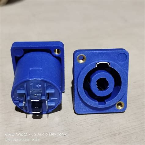 Blue Speakon Socket Drat Contra Speakon Shopee Malaysia