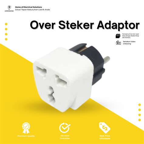 Jual Over Steker Adaptor Model Broco Colokan Universal Kaki 3 Ke 2 Sni