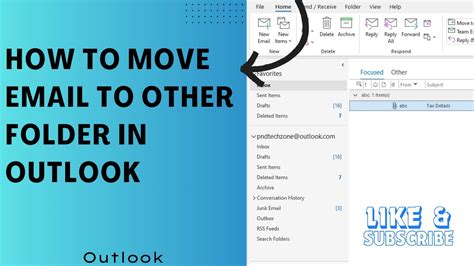 How To Move Emails To Other Folder In Outlook Youtube