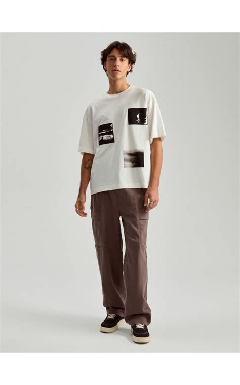 Brązowe Spodnie Straight Fit Z Kieszeniami Cargo House 591ch 98x