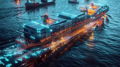 Employing World Maps And Supply Chain Networks For Container Export Import Cargo Container