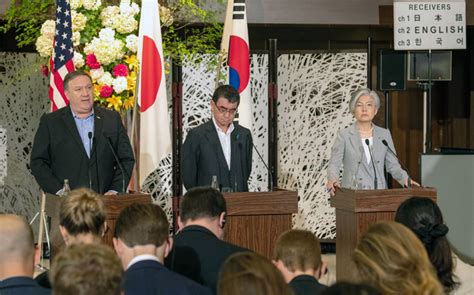 韩美日外长：“目标是朝鲜的完全无核化，将继续对朝制裁” 大韩民国官方网站