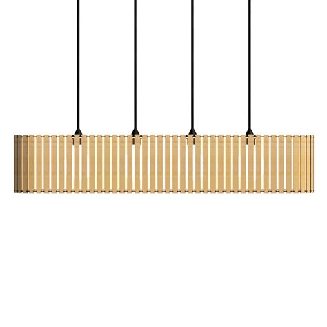 Luminária Pendente Centauro Modelo Ripado MDF CRU MadeiraMadeira